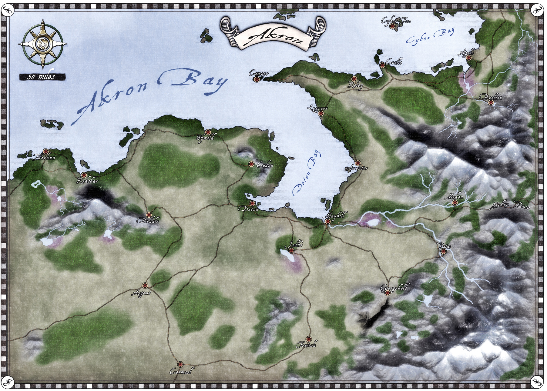 Map of Akron – The Uninvisited Isle